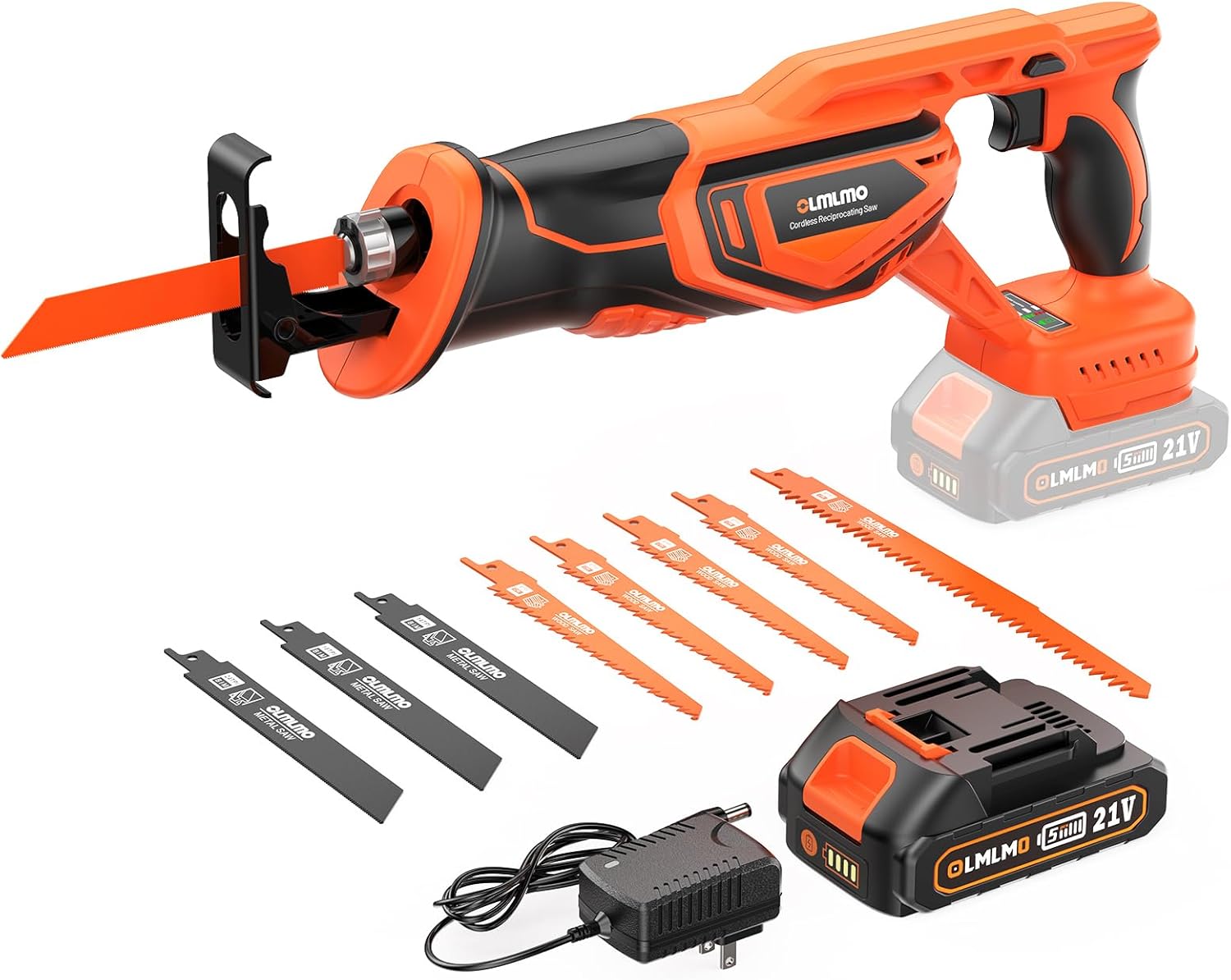 Olmlmo Reciprocating Saw Cordless Kit: Brushless Motor Power ...