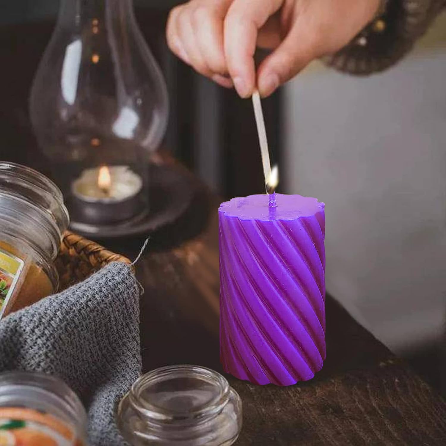 Amazon.com: 2-Pack Spiral Shape Candle Molds,Candle Body Molds for ...