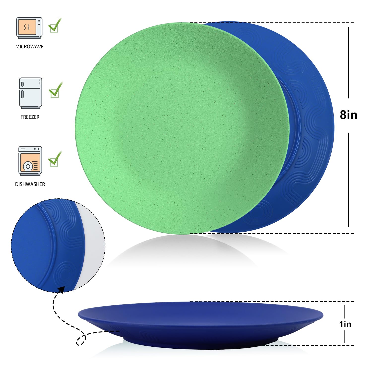 Snapklik.com : Wrova Wheatgrass Plates Set - Ideal For Outdoor Use ...