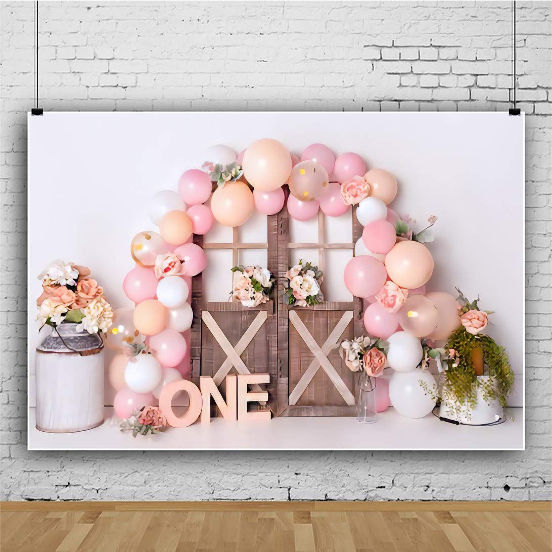 Buy OFILA Girls Smash Cake Backdrop 5x3ft Rustic Cake Smash Photography ...