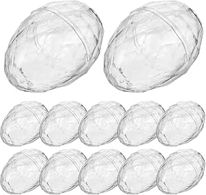 Amazon.com: 12pcs Clear Plastic Easter Eggs Fillable, Easter Egg ...