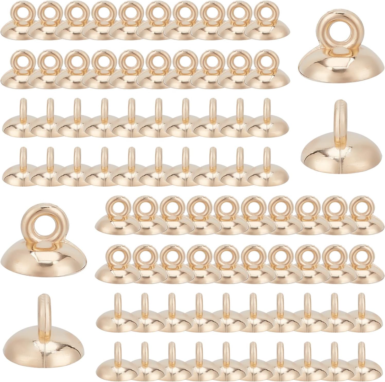 Amazon.com: SUNNYCLUE 1 Box 200Pcs Bail Cap Silver Bead Cap 10mm Cover ...