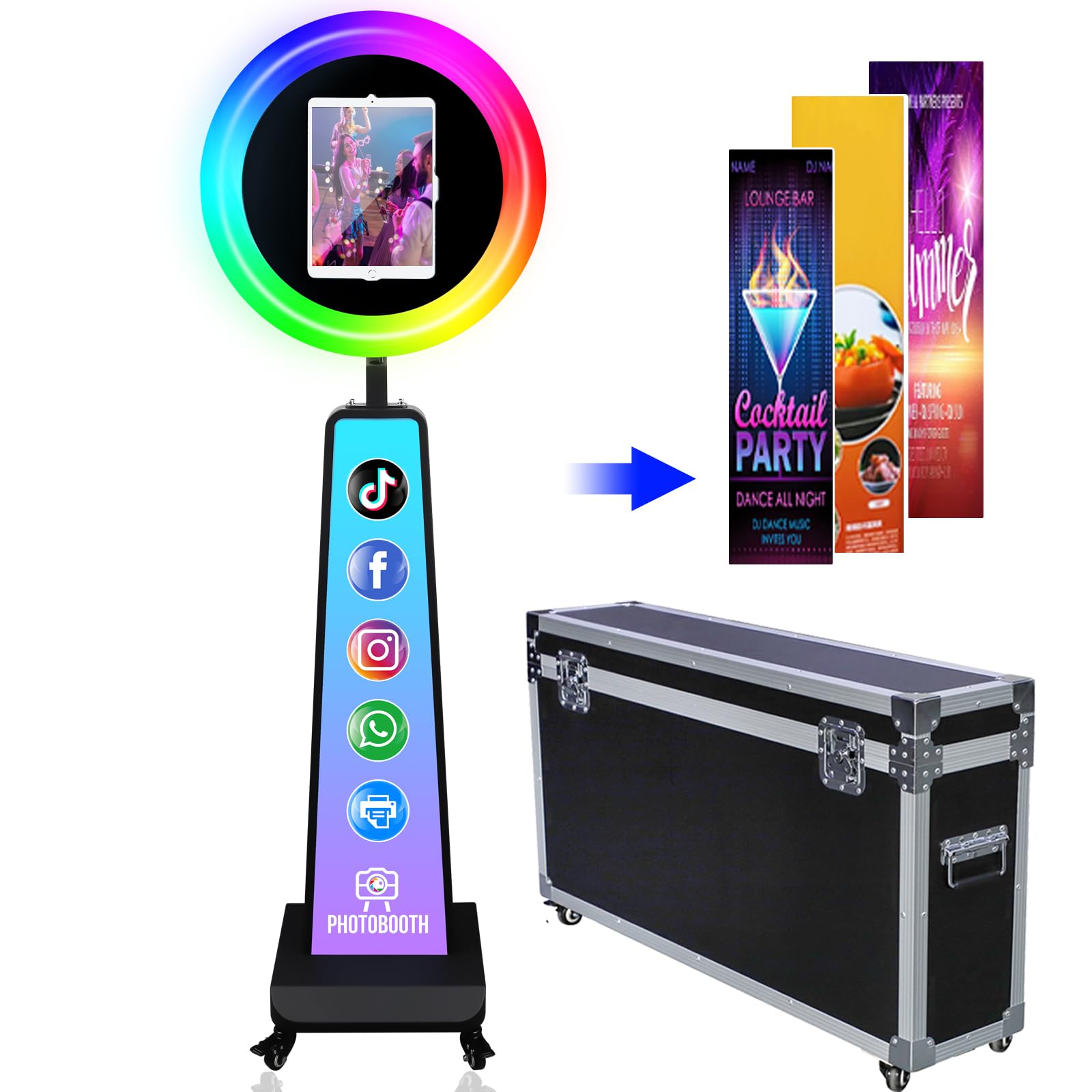 Amazon.com: HITUGU Portable Photo Booth for iPad 10.2in 10.9in 11in 12 ...