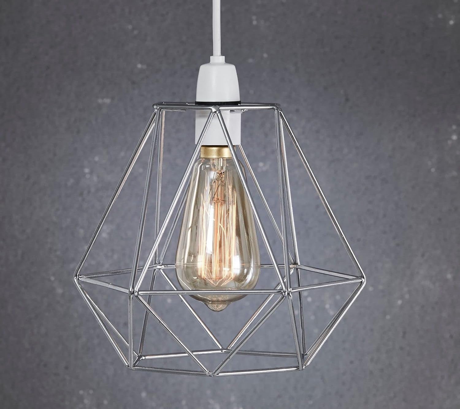 Retro Design Light Shade – Metal Wire Basket Cage Lamp Shade – Ceiling ...