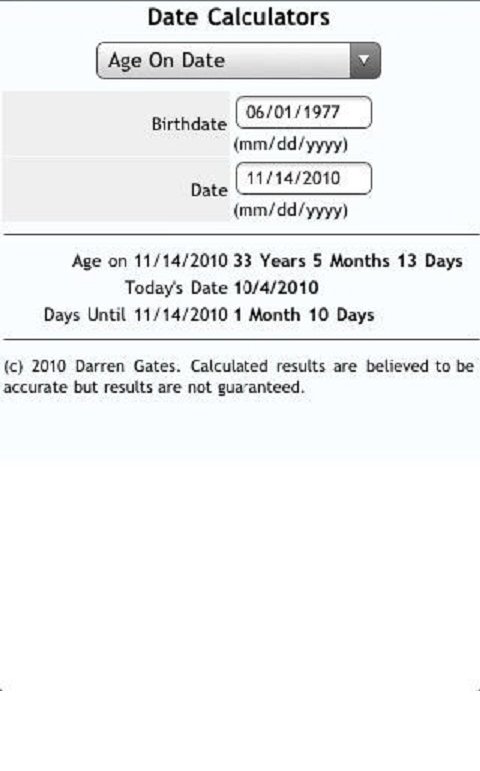Date Calculators:Amazon.com:Appstore for Android