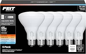 Feit Electric BR30 LED Light Bulb, 65W Equivalent, Dimmable, 650 Lumens ...