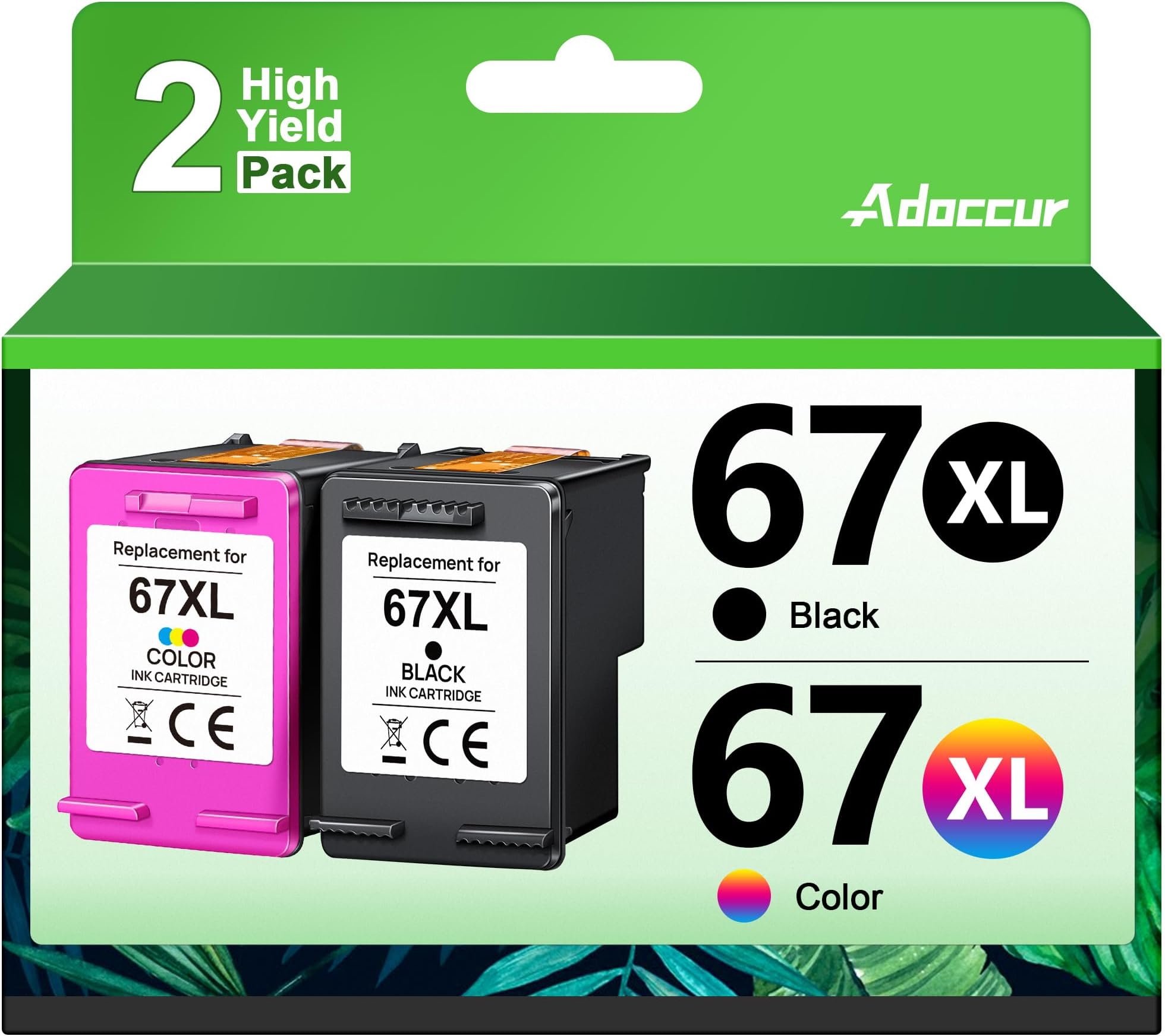 Amazon.com: 67XL 67 Ink Cartridges Black/Color Combo Pack High Yield (2 ...