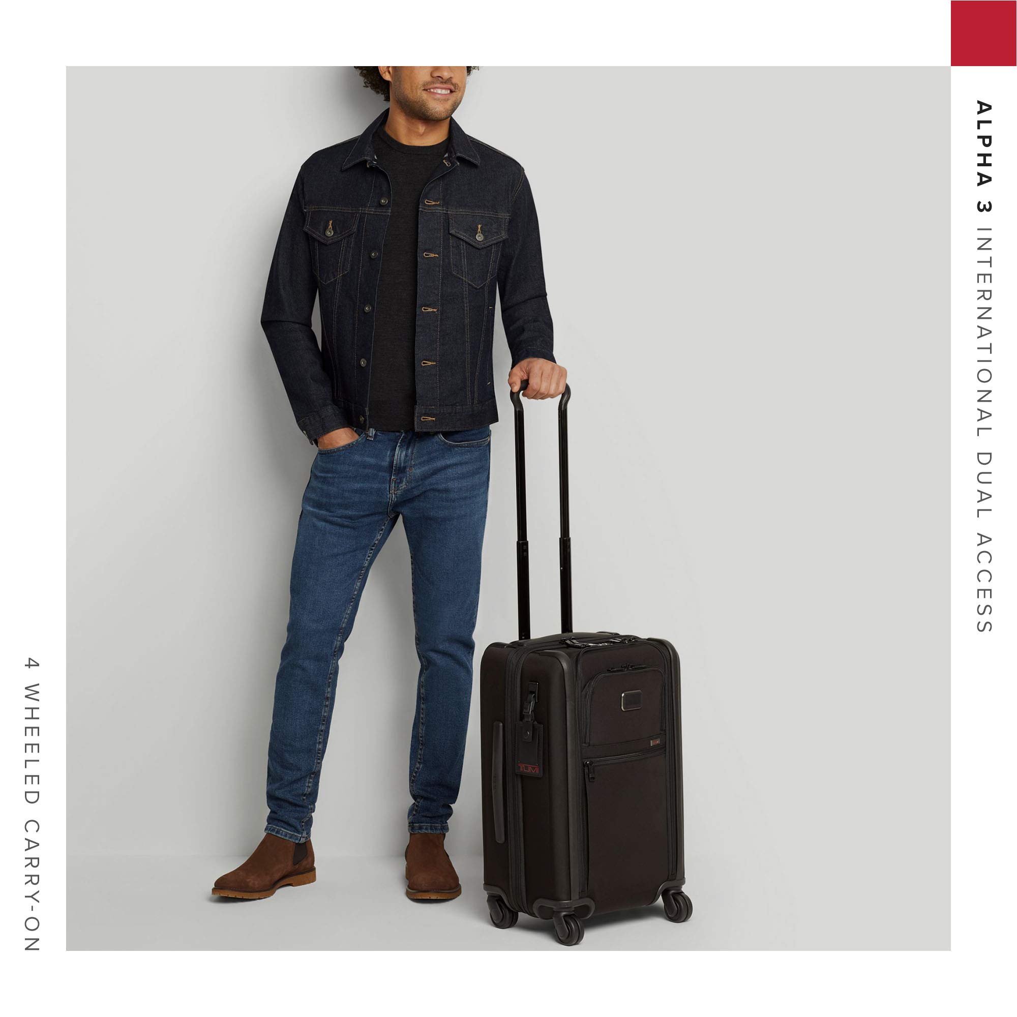 TUMI Alpha 3 International Dual Access 4-Wheeled Carry-On Luggage ...