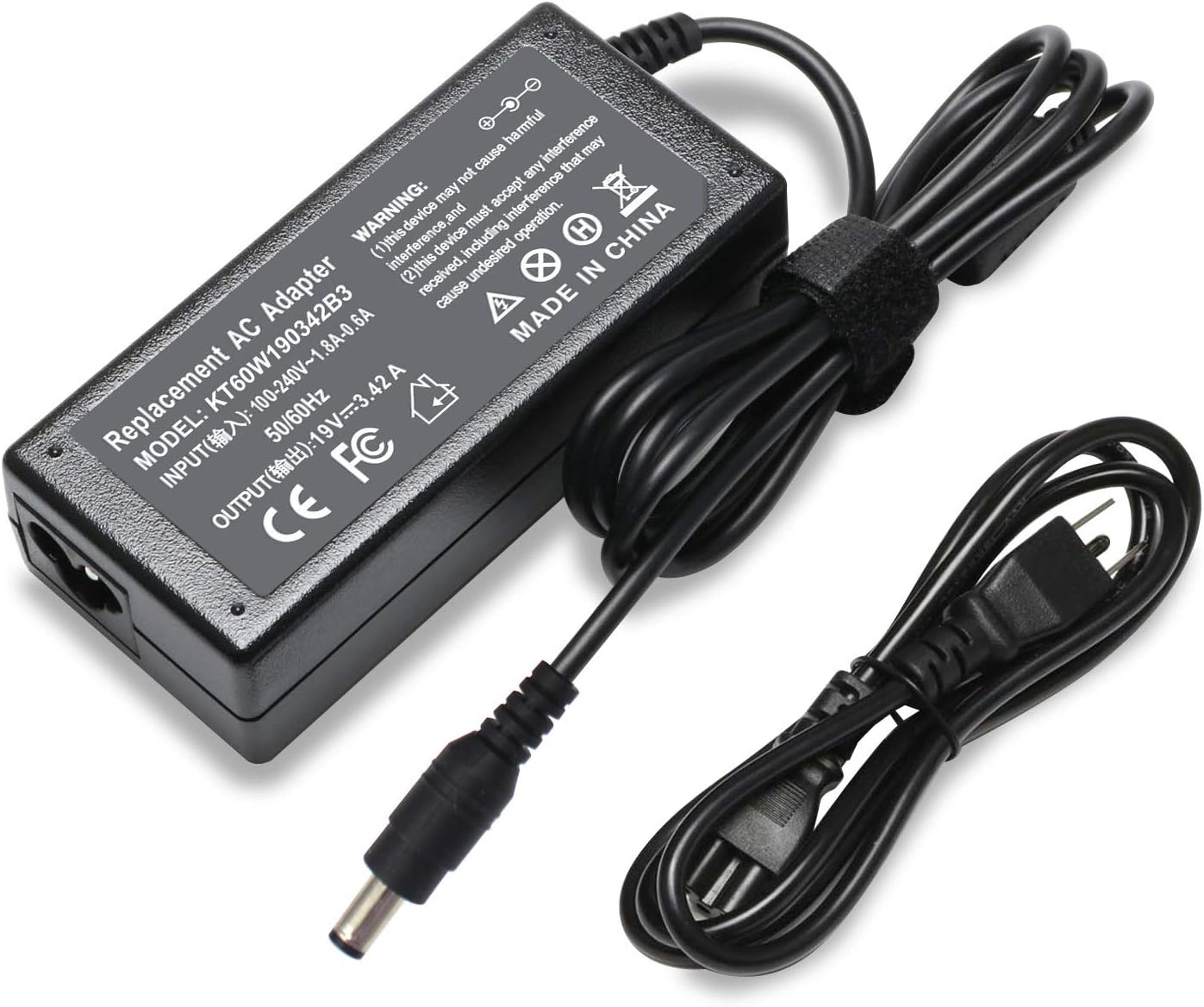 Amazon.com: 19V 3.42A 65W PA3714U-1ACA AC Laptop Charger for Toshiba ...