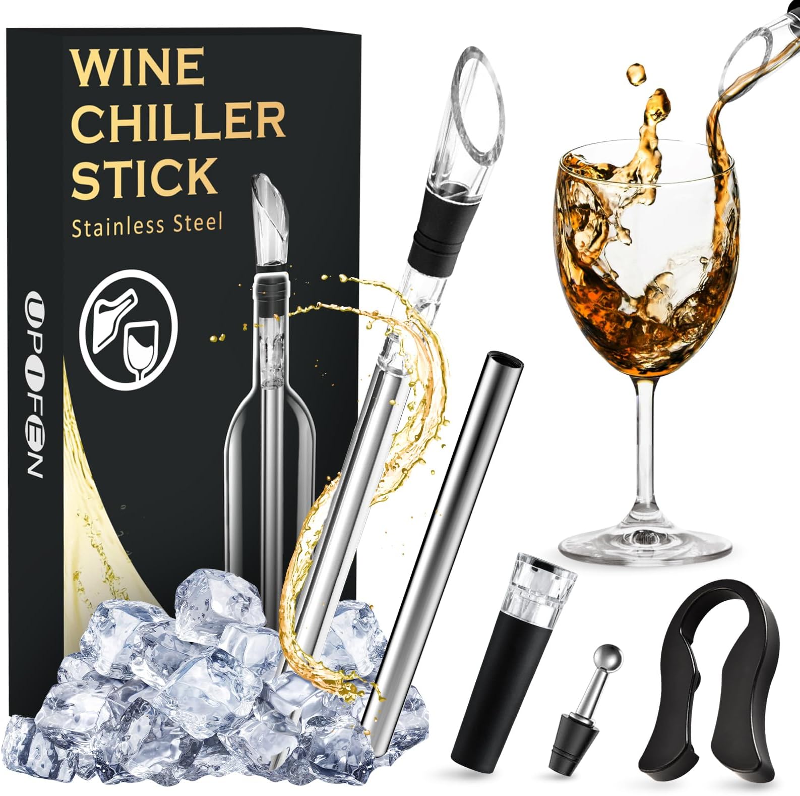 Amazon.com: Wine Chiller, 3-in-1 Stainless Steel Wine Bottle Cooler ...