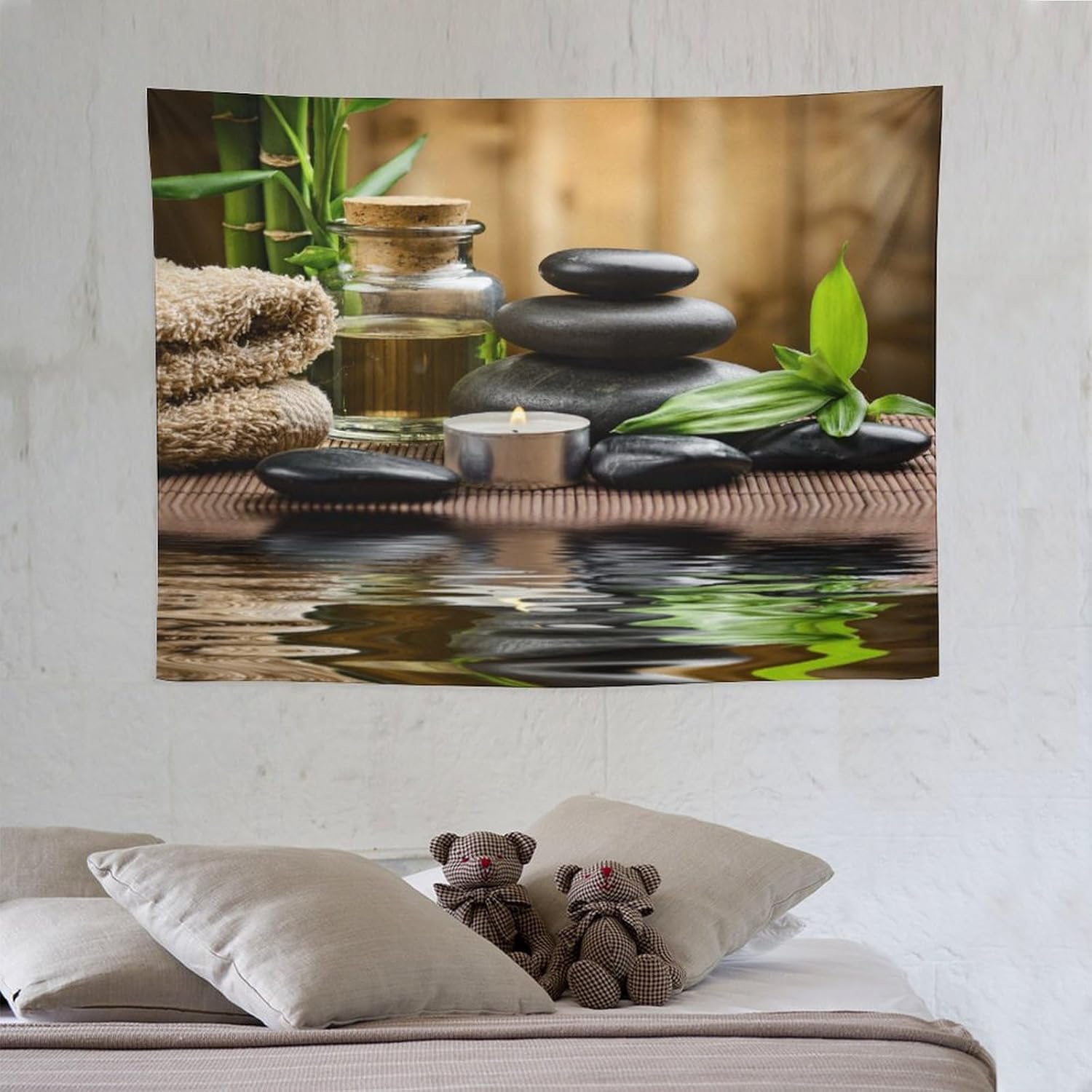 Amazon.com: ZhiRain Spa Tapestry Wall Hanging Massage Stone Triplets ...