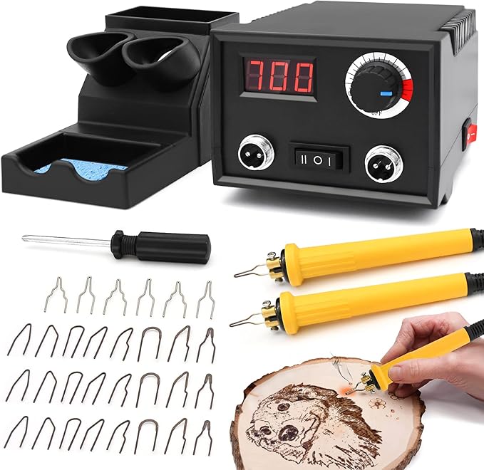 Pyrographie Maschine mit 2 Stifte, Luriseminger 60W Holzverbrennungs ...