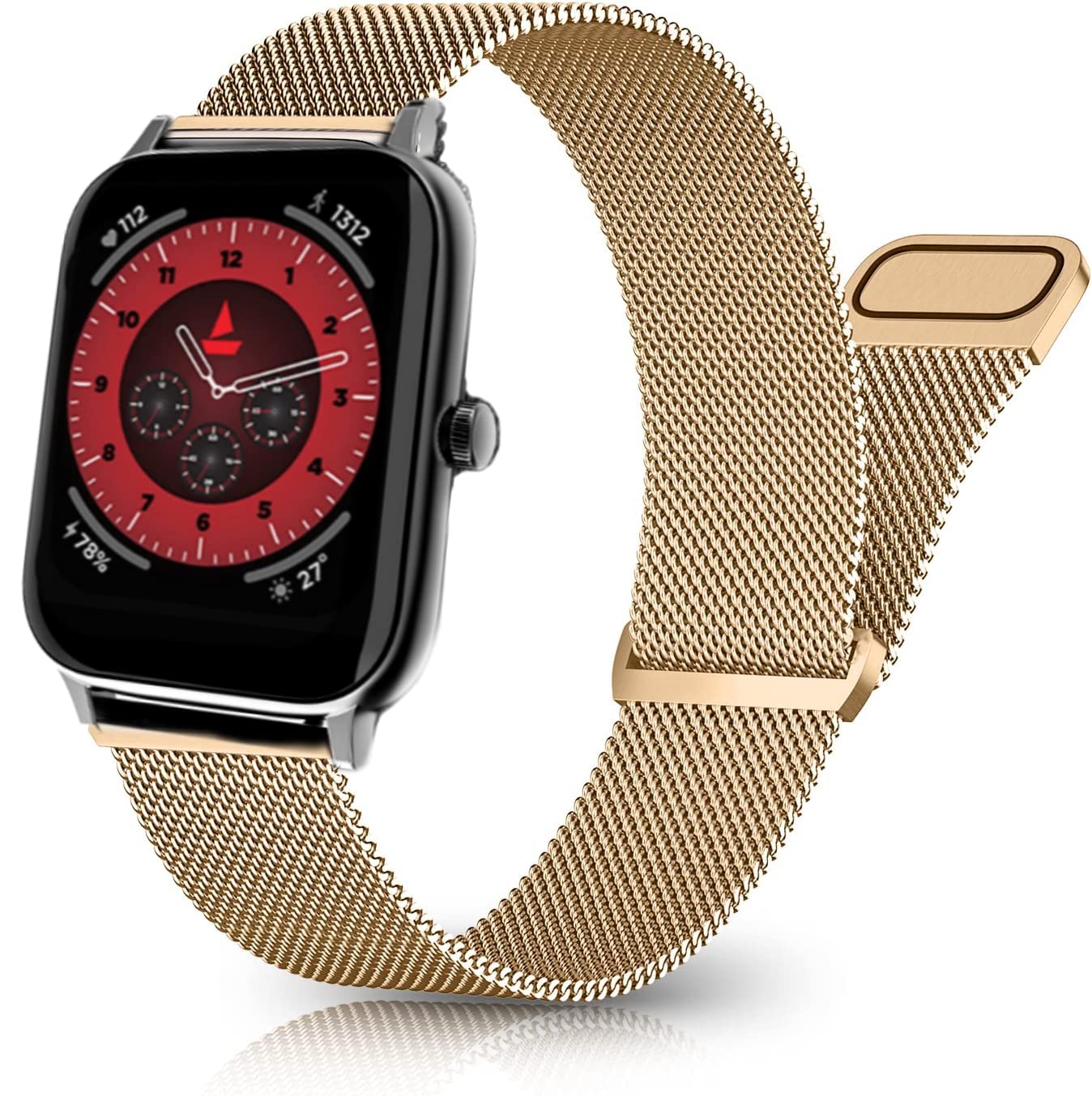 Meyaar Stainless Steel Magnetic Band Only Compatible With boAt Xtend ...