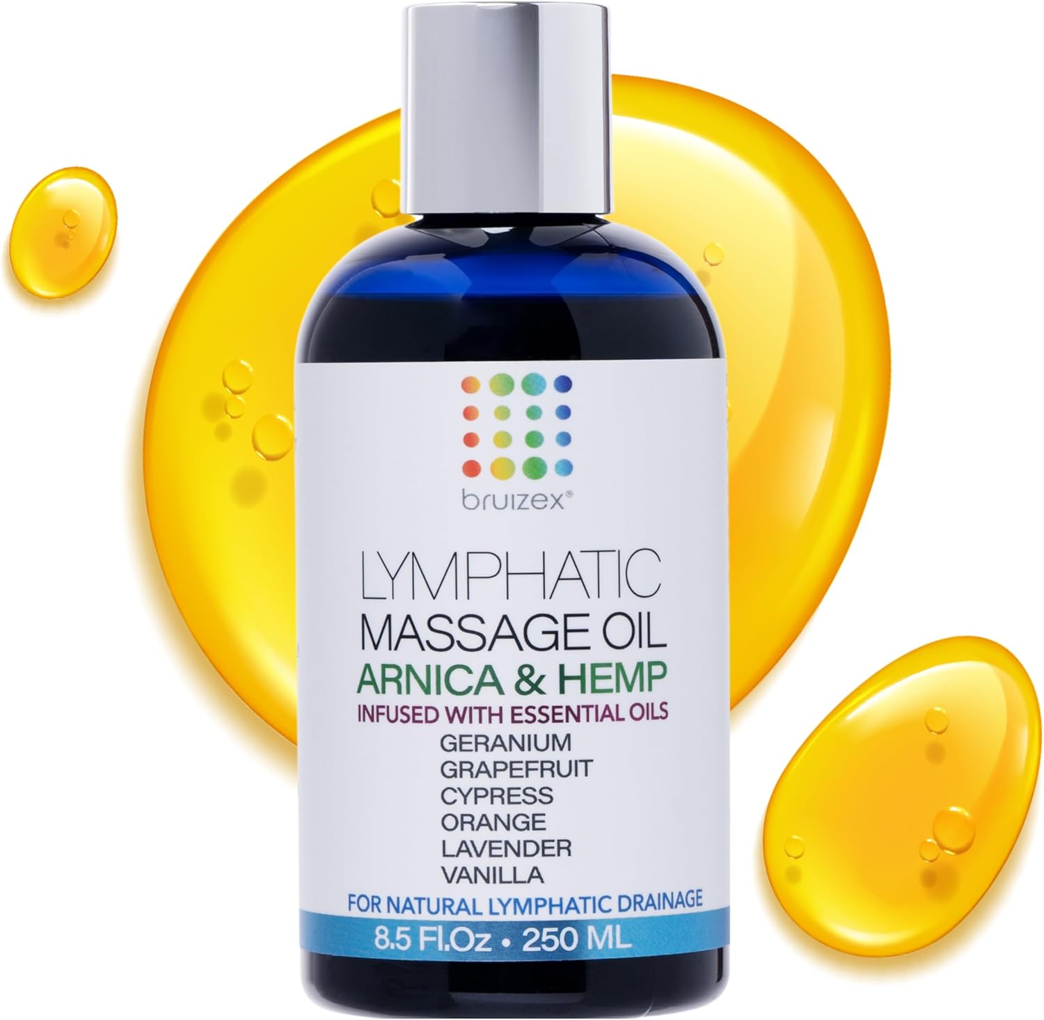 Amazon.com: Lymphatic Drainage Massage Oil with Arnica & Natural Hemp ...