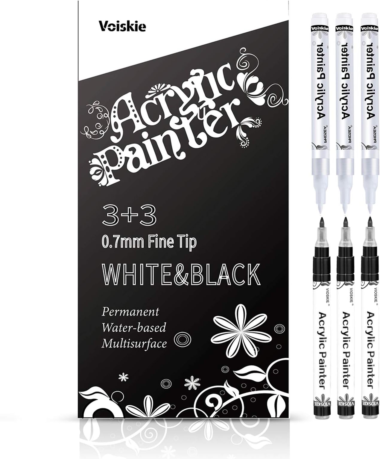 Amazon.com: White Paint Pens, 6 Pack 2.5mm Medium Tip White Paint ...