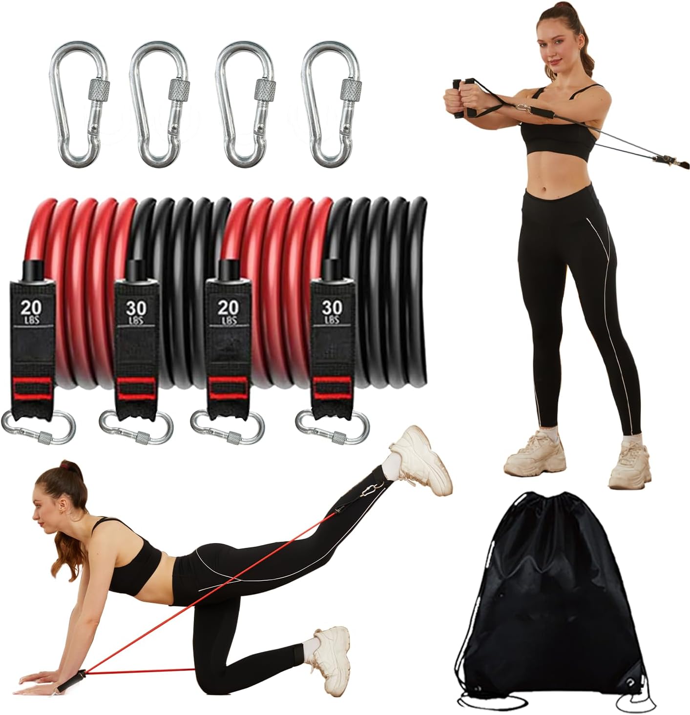 Amazon.com: HOTWAVE Resistance Bands for Portable Gym,Push Up Board and ...