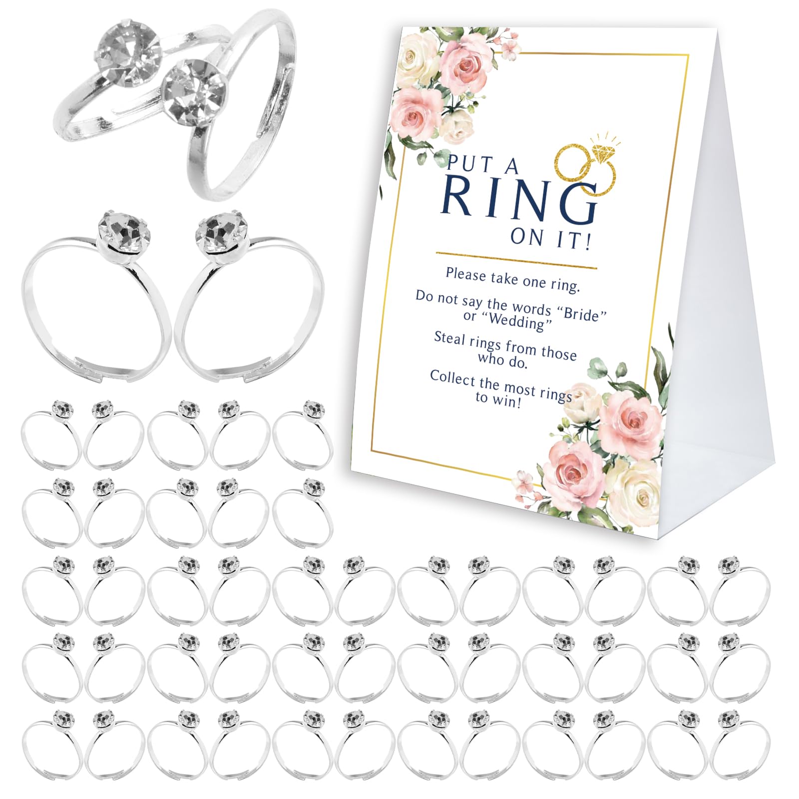 Amazon.com: Bridal Shower Ring Game, Put a Ring On It Bridal Shower ...