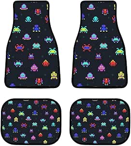 Amazon.com: Cute Pixel Robot, Space Invader Car Floor Mats Anti-Slip ...