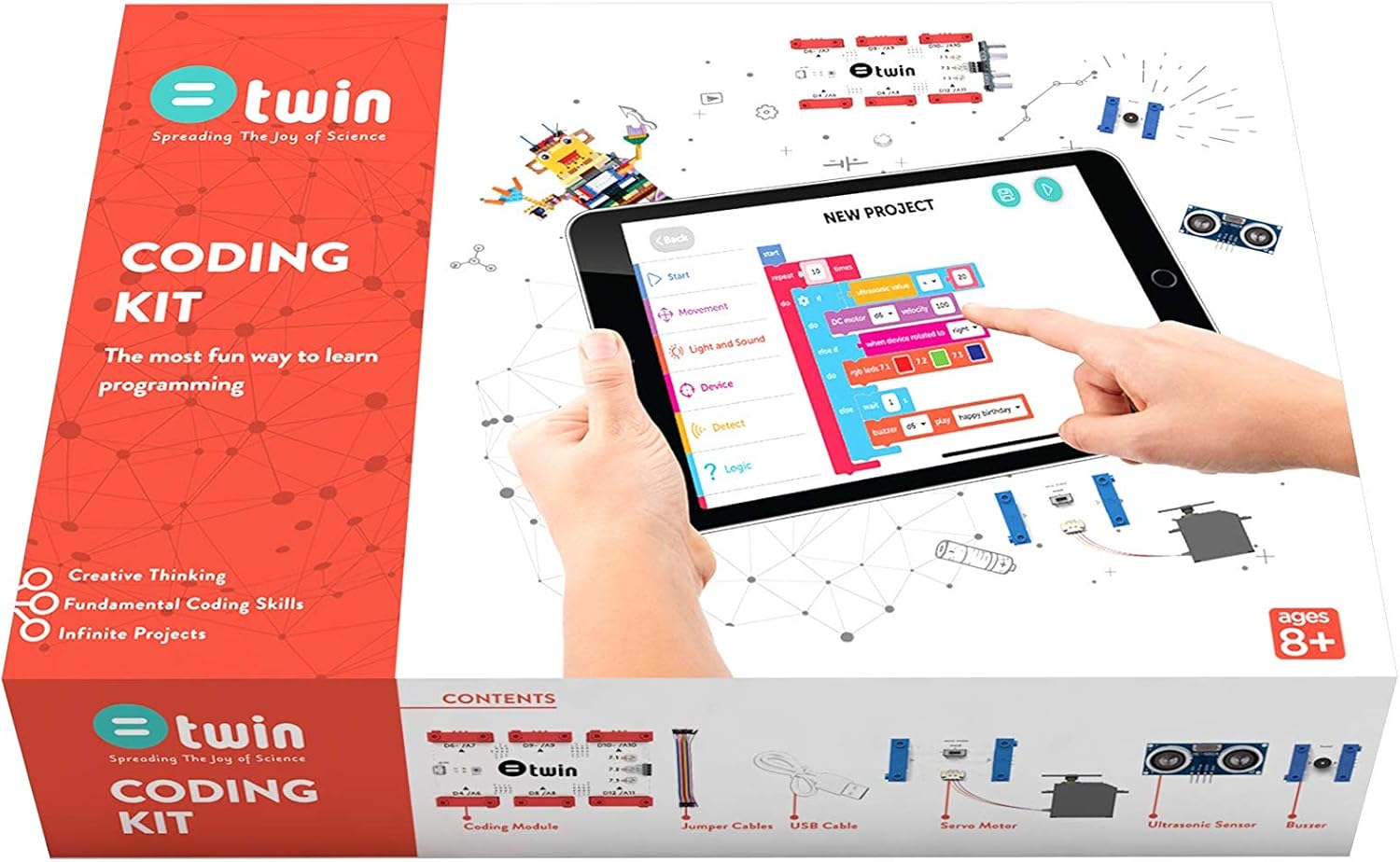 Twin Science | Coding Kit for Kids - Build and Code Your Own Robots ...
