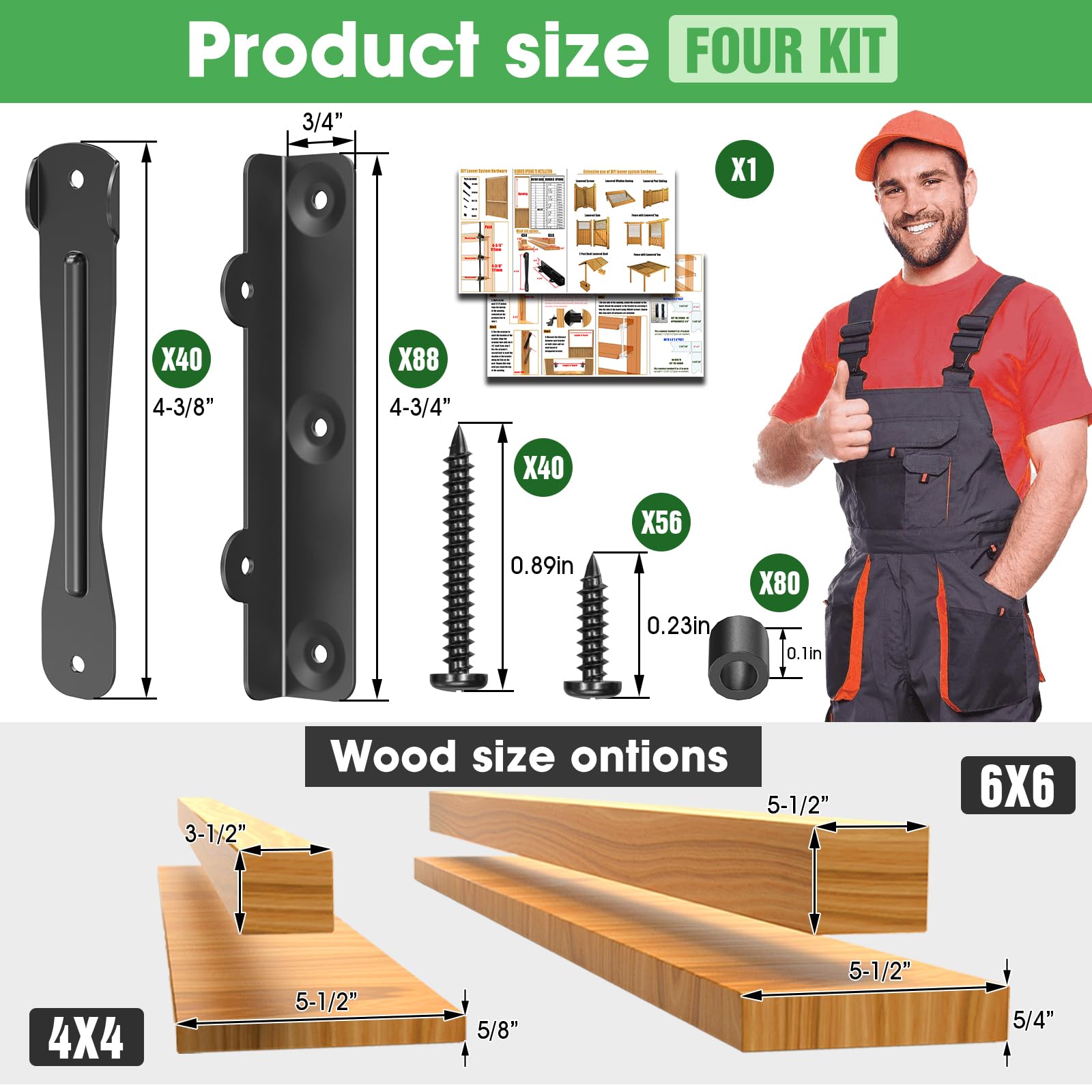 Snapklik.com : Sunblind System Brackets,Louver Hardware Kit For Shutter ...