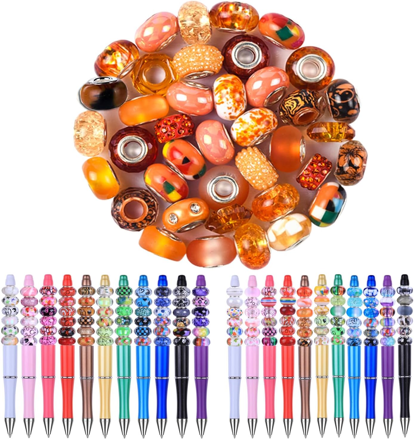 Amazon.com: 130 Pieces Large Hole Fairy Wand Garden Beads, Assorted ...