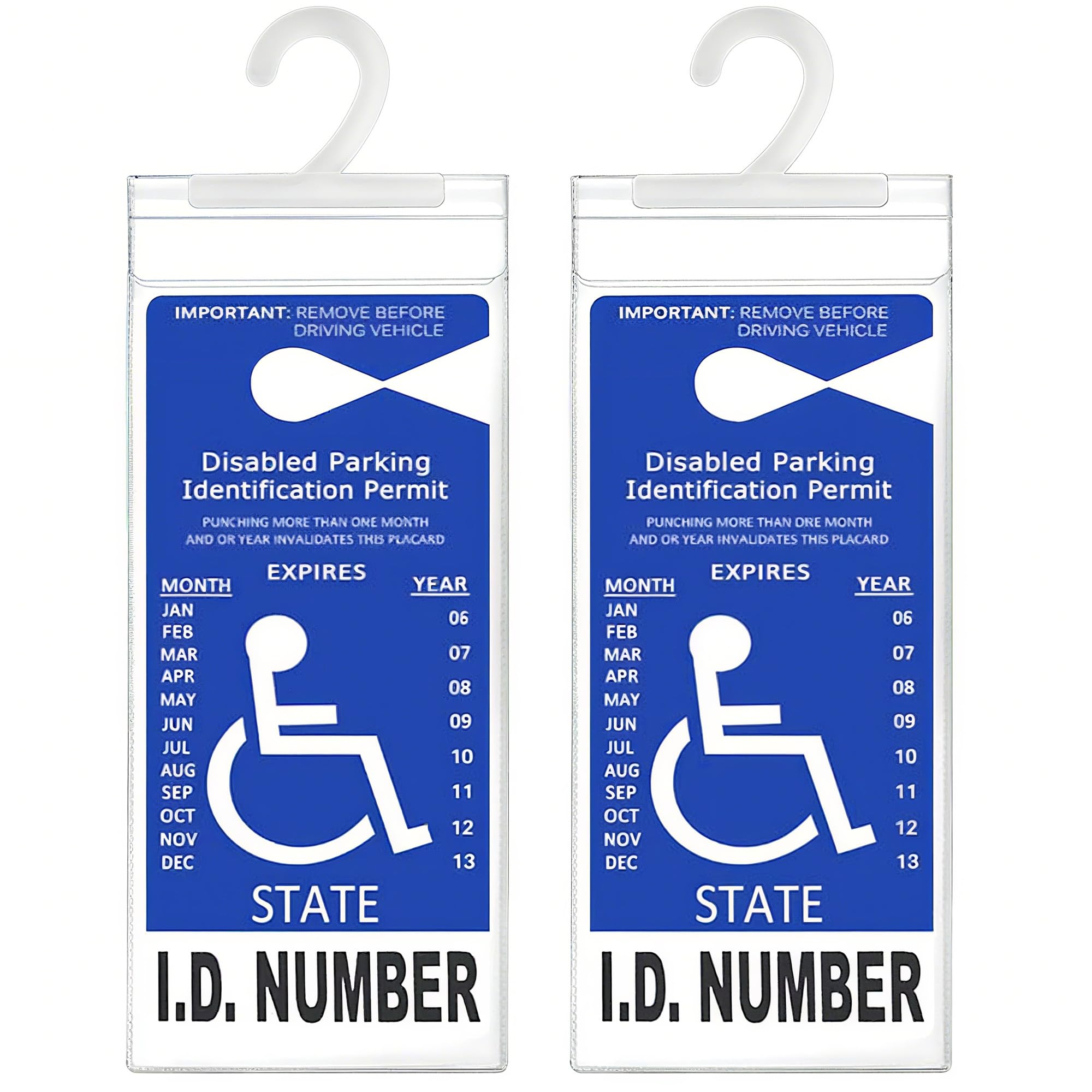 Snapklik.com : LotFancy Handicap Placard Holder, Ultra Transparent ...