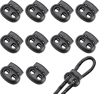 IBEIKE 10 Pack Toggles for Drawstrings - Plastic Spring Cord Locks ...