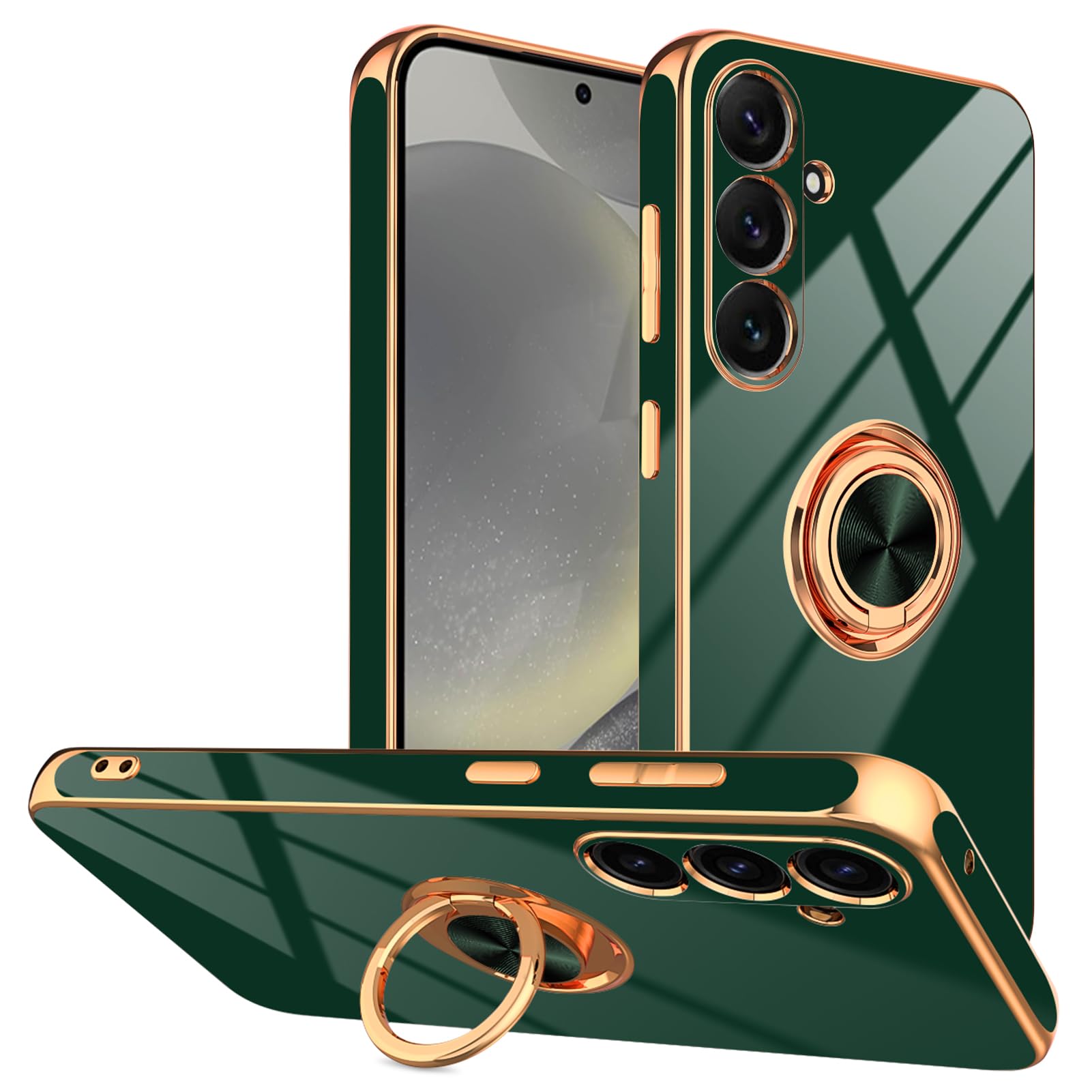 Amazon.com: Tnarru for Samsung Galaxy S24 Plus Case with Ring Holder [360° Rotatable Ring Stand ...