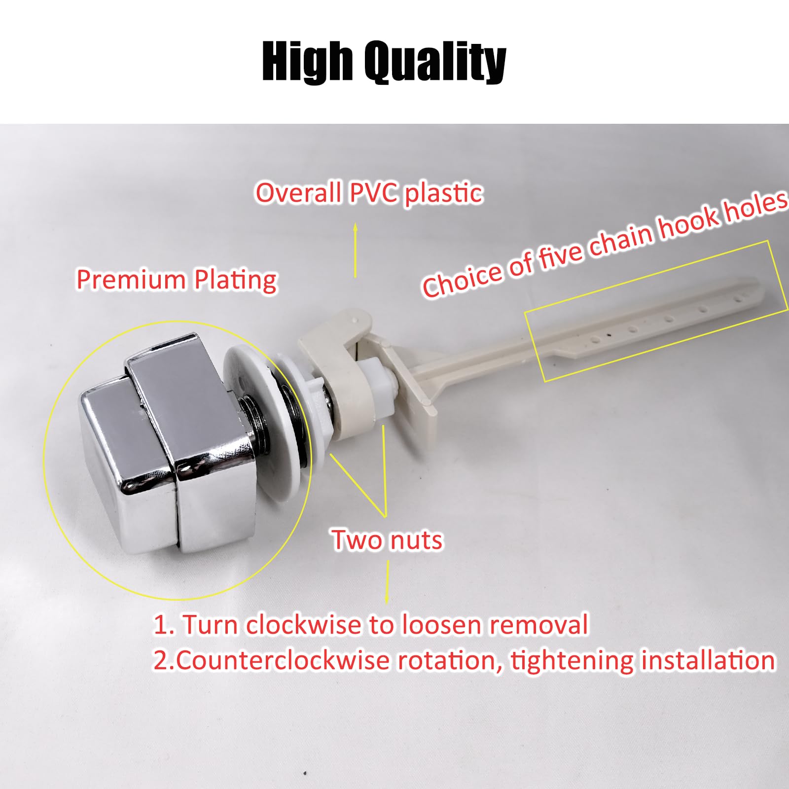 Snapklik.com : Toilet Handle Tank Flush Lever,Push Button Toilet Tank ...