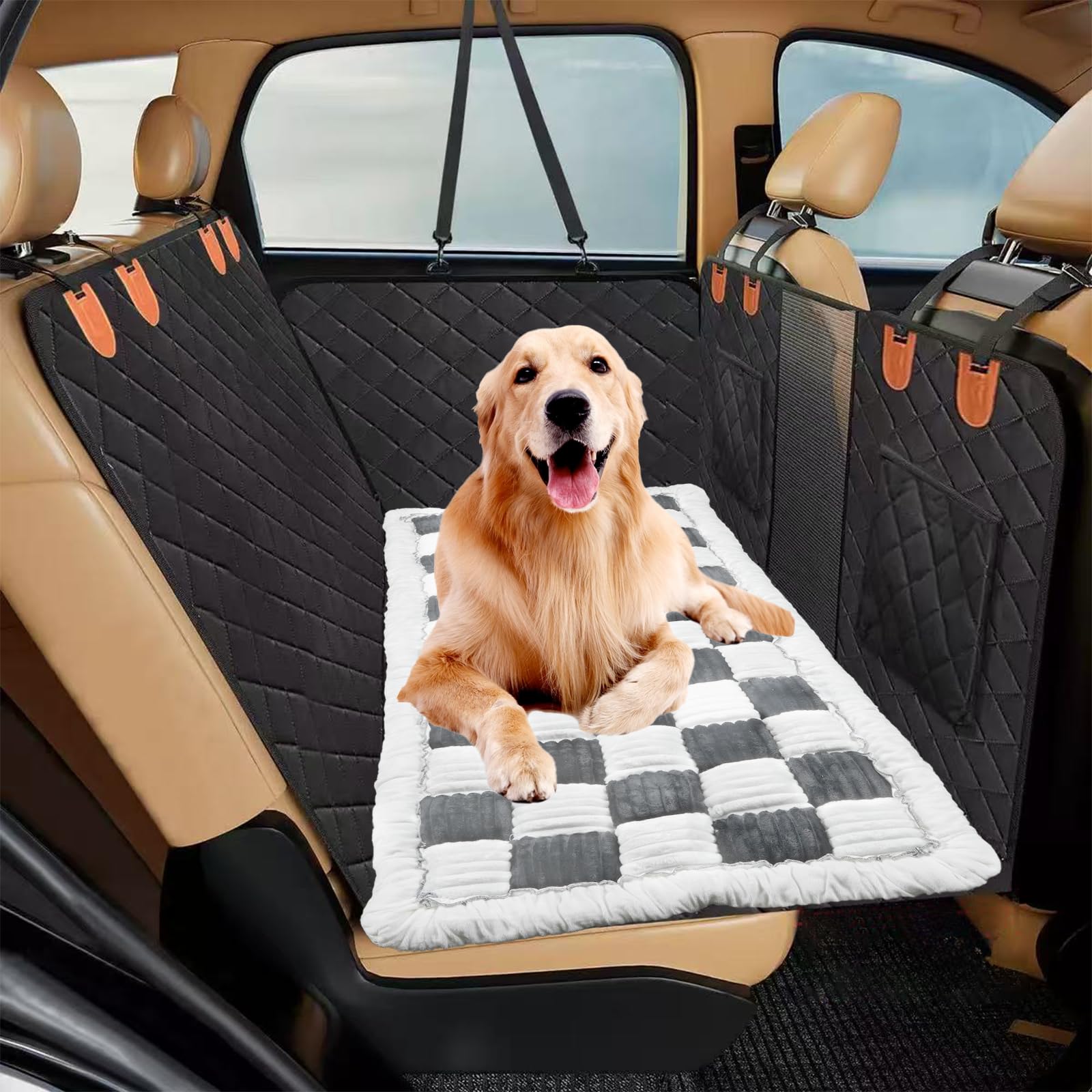 Flannel Dog Car Seat Protector Gray Balconera Dog Car Seat Cover For ...