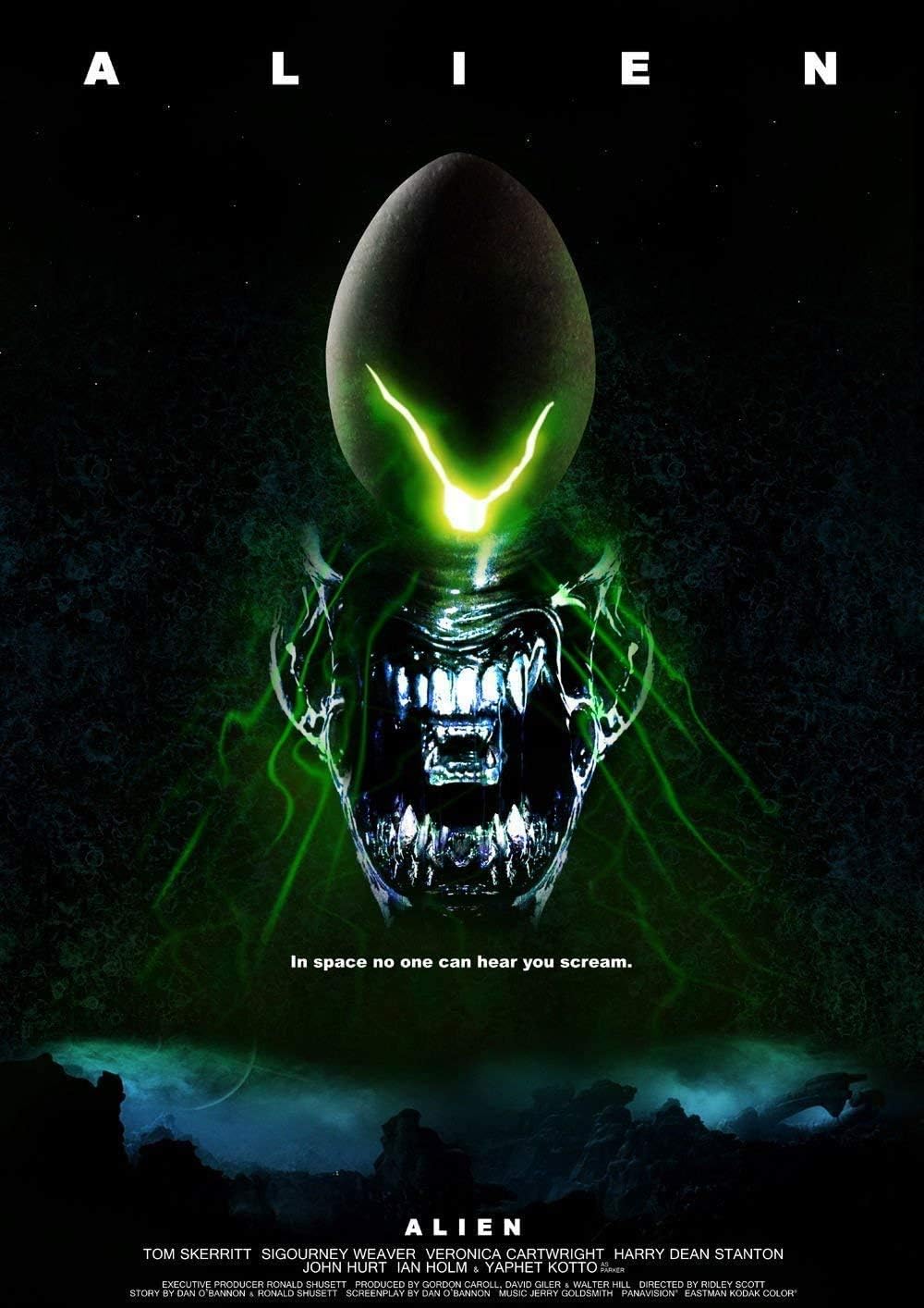 Alien Cult Vintage Sci-Fi Horror Film Movie Poster Print 1979 Ridley ...