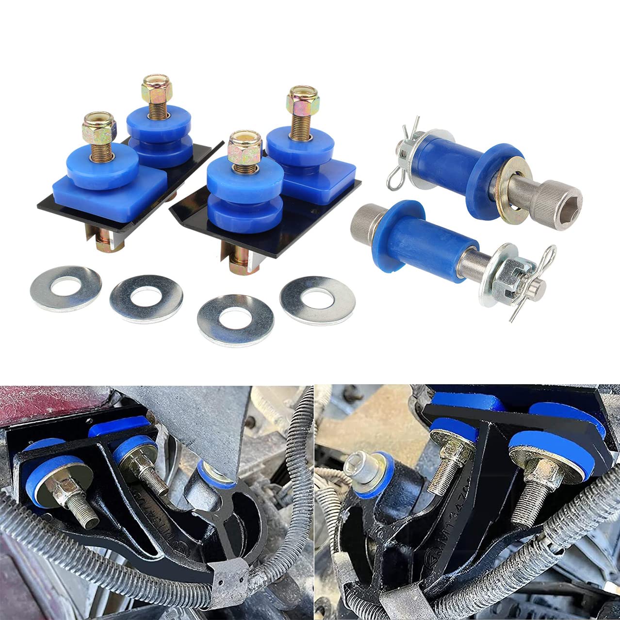 Snapklik.com : Hood Hinge Pivot Bushing Kits Mount Bolt Sets For ...