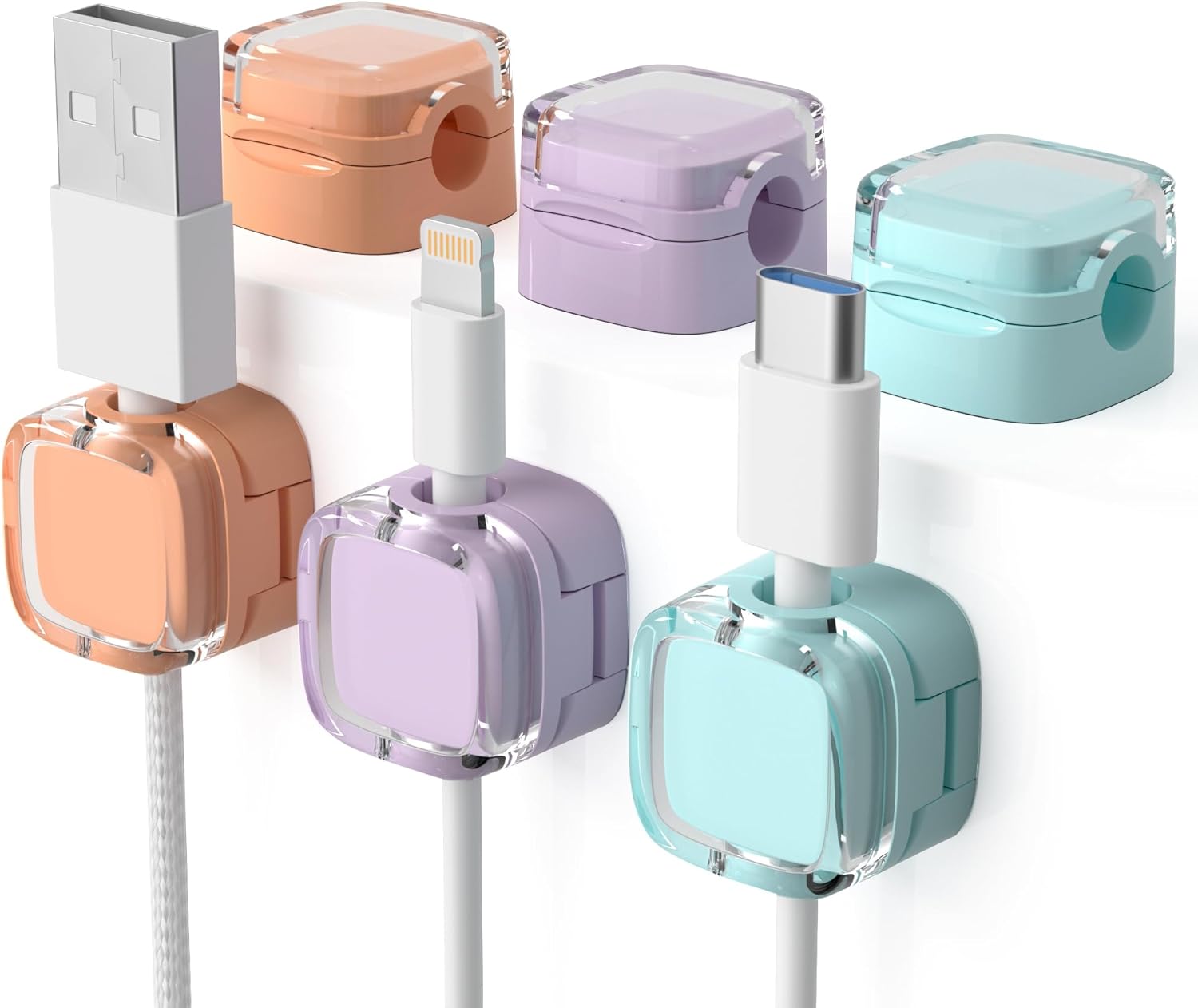 Amazon.com: 6 Pack Magnetic Cord Organizer & Cable Clips - Adjustable ...