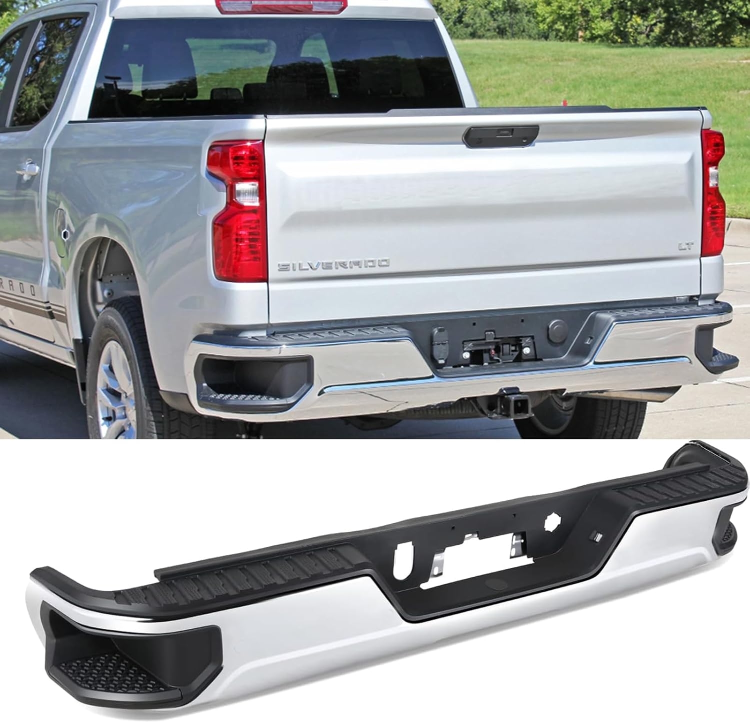 Amazon.com: Rear Bumper Steel Bumper Assembly compatible with 2019 2020 ...