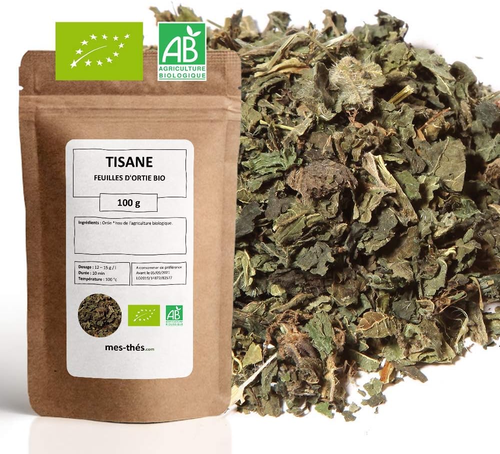 Feuilles d'Ortie Bio ★ Infusions en Vrac ★ Sachet 100 grammes avec Zip ...