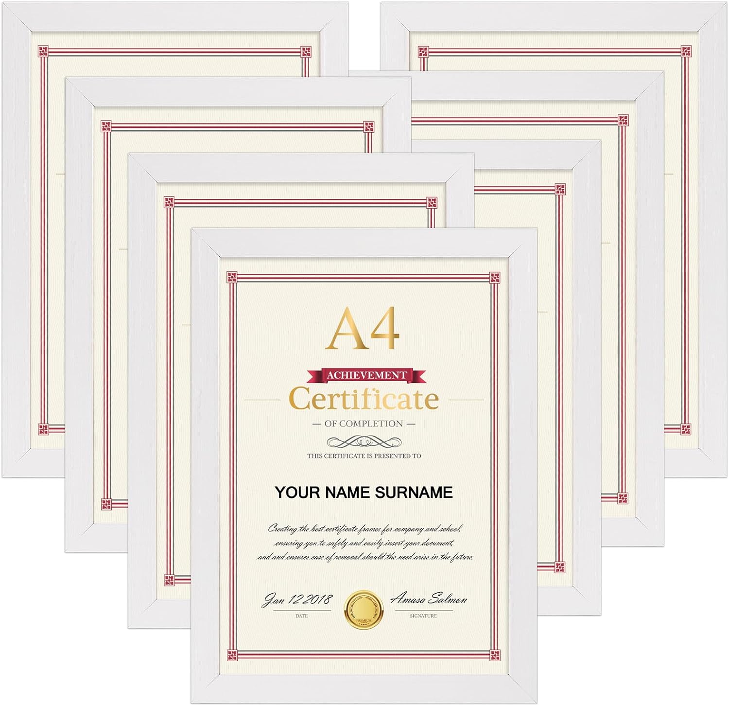 Giftgarden White A4 Picture Frame A4 Photo Frames for Desk or Wall ...