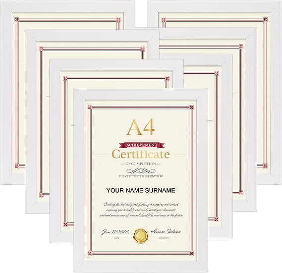 Giftgarden White A4 Picture Frame A4 Photo Frames for Desk or Wall ...