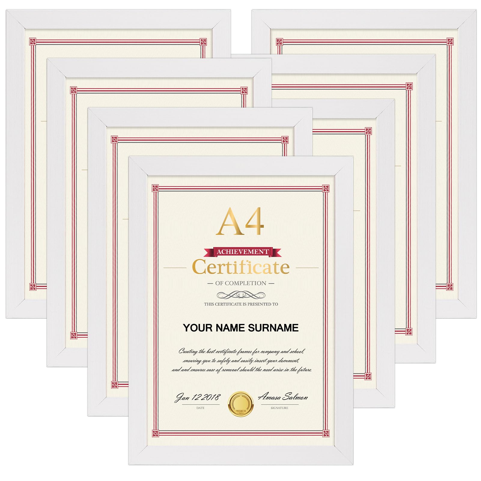 Giftgarden White A4 Picture Frame A4 Photo Frames for Desk or Wall ...