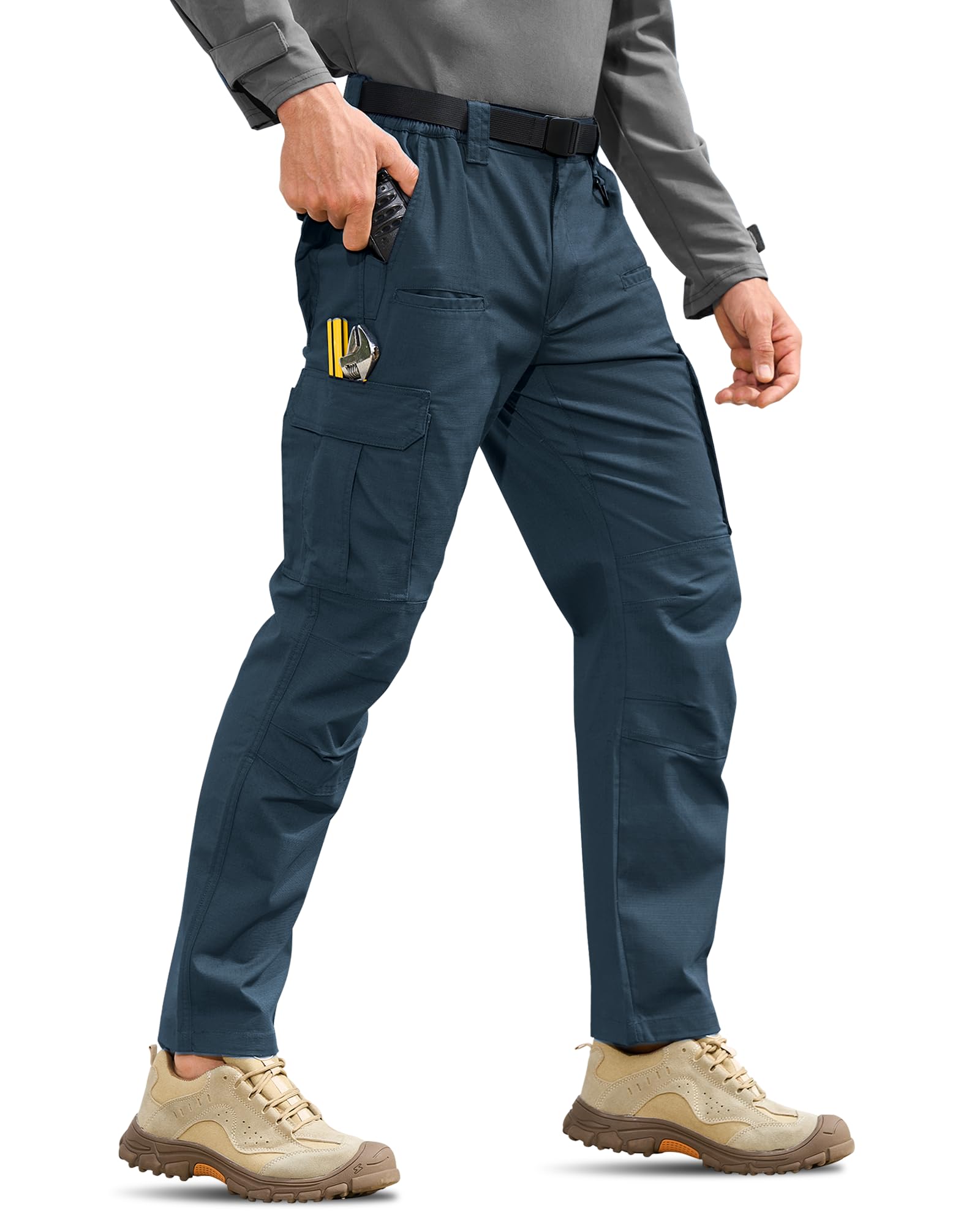 Snapklik.com : MOURCE Mens Cargo Work Pants, Ripstop Stretch Tactical ...