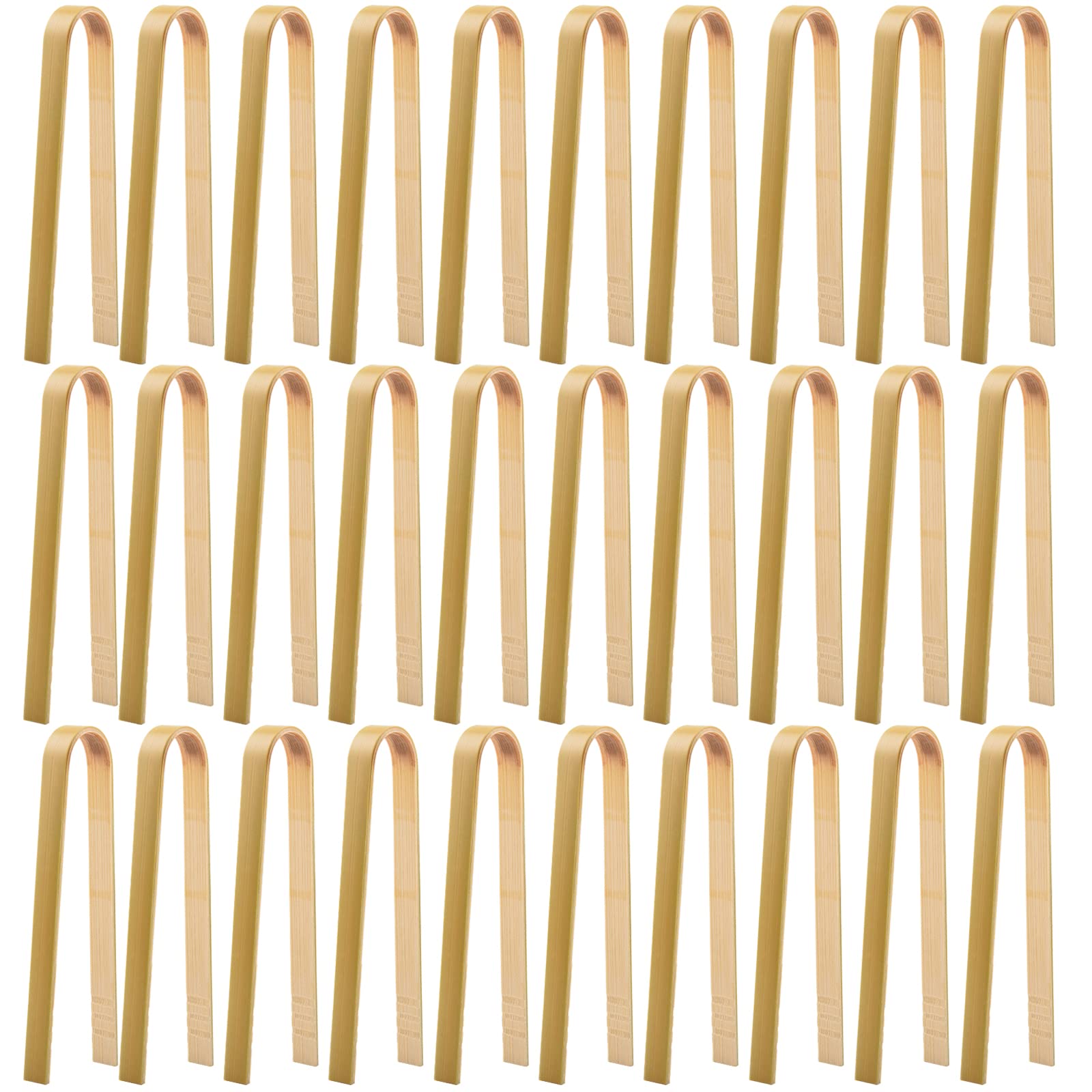 Amazon.com: 30 Pcs Wooden Tongs for Charcuterie Mini Bamboo Tongs ...