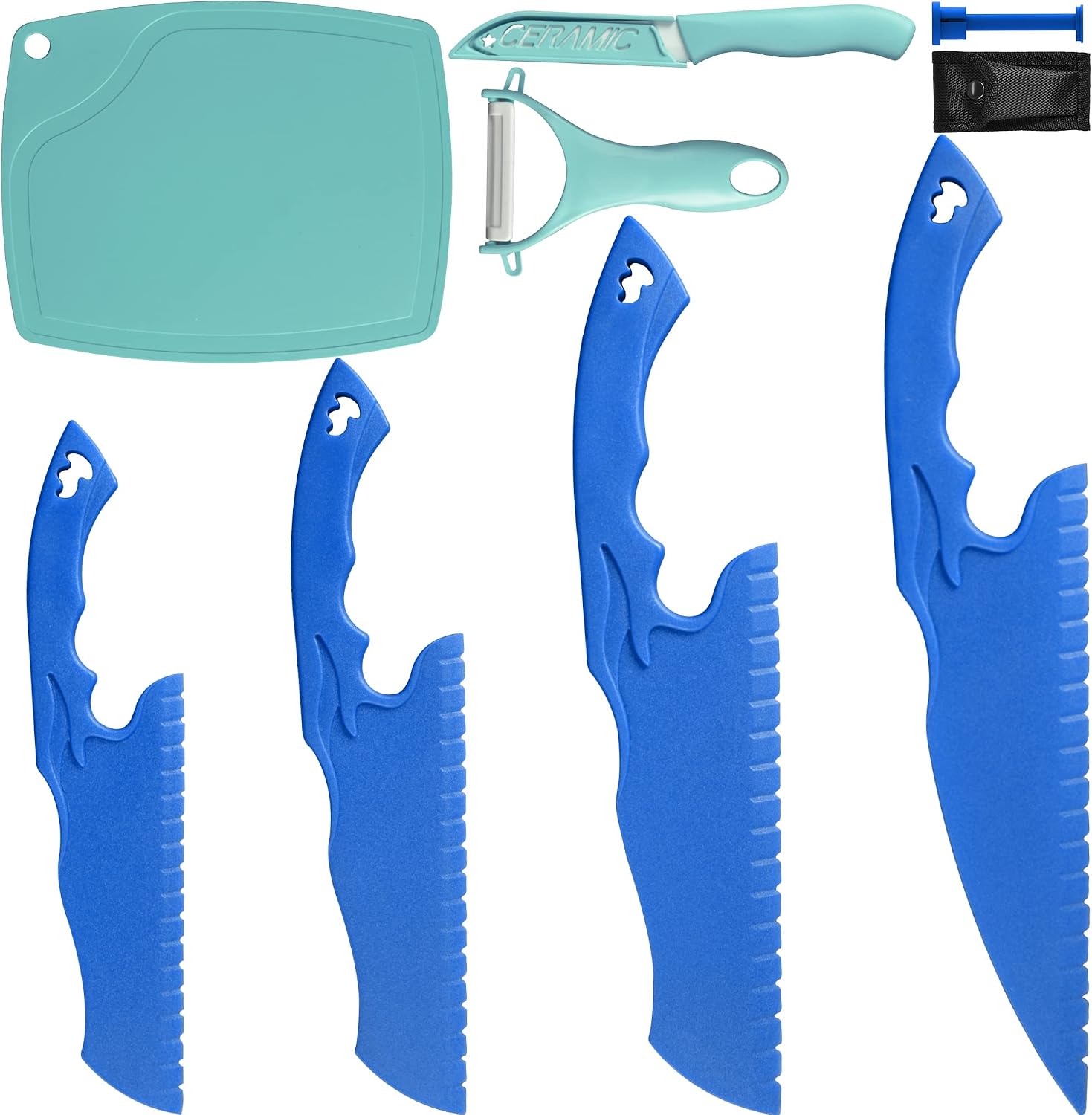 Amazon.com: XYJ 4pcs/set Plastic Cake Knives With Paring Utility Knives ...