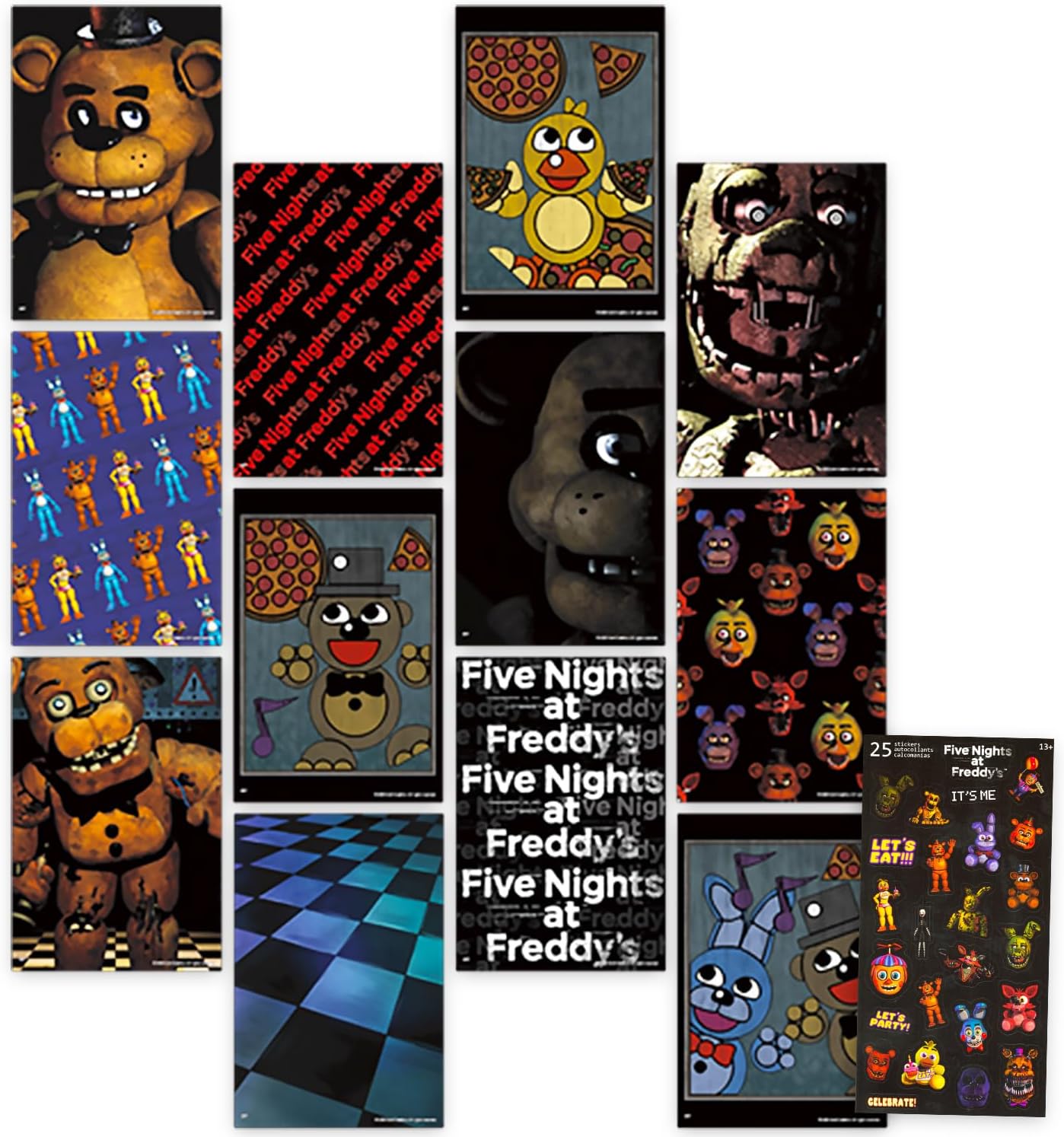 Amazon.com: Mini Five Nights at Freddy's Posters for Kids - Video Game ...