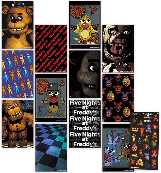 Amazon.com: Mini Five Nights at Freddy's Posters for Kids - Video Game ...