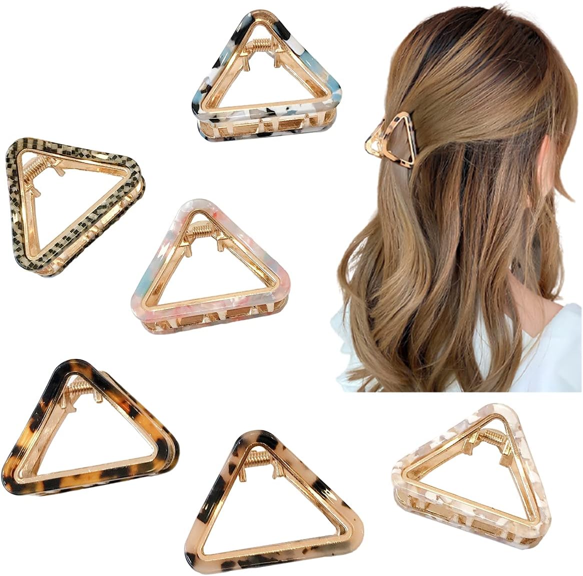 Amazon.com : Cobahom 6Pcs 1.06 Inch Small Hair Clips Mini Hair Claws ...