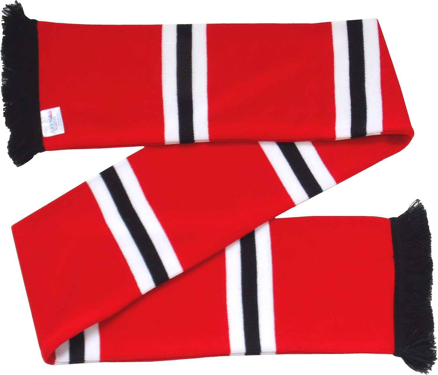 Arena Scarves United Supporters Red, White and Black Retro Striped ...