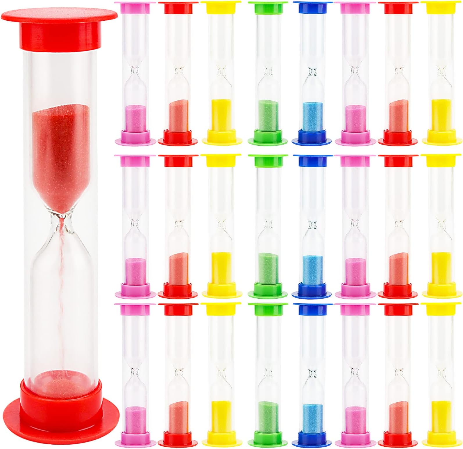 Amazon.com: SINJEUN 50 PCS 1 Minute Sand Timer, Plastic Hourglass Sand ...