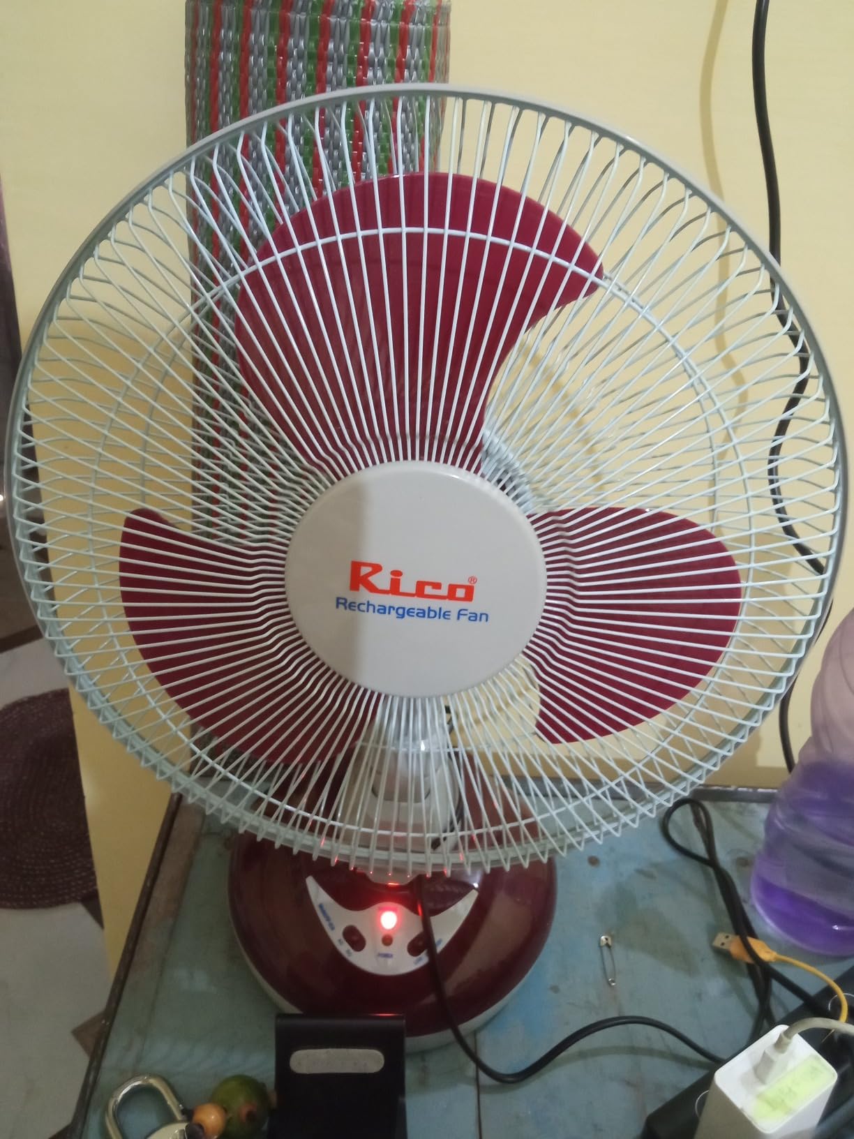 Buy Rico Rechargeable Table Fan with 4500 MAH Built in Battery Power ...