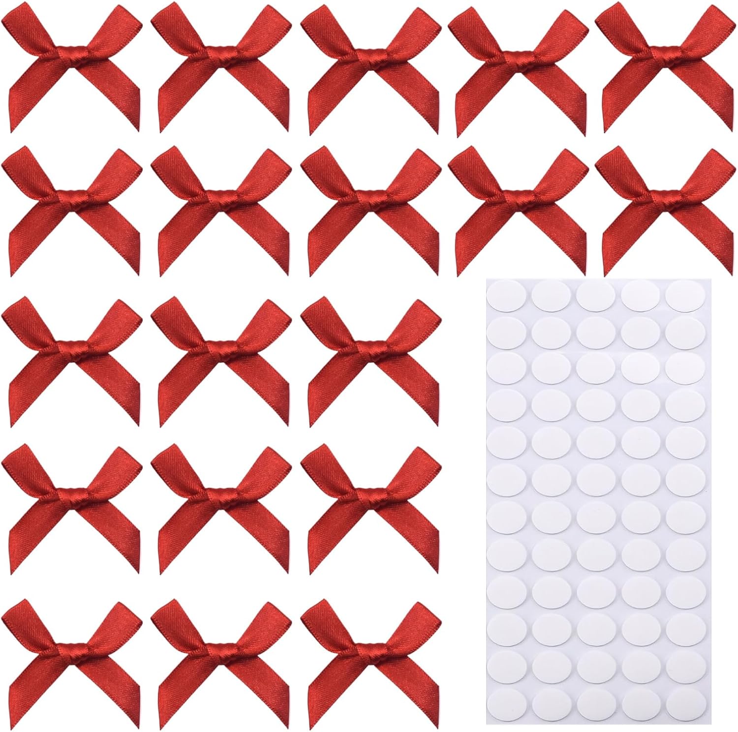 Amazon.com: Hgzgch 60pcs 1.7" Mini Red Ribbon Bows Decor – Small DIY ...