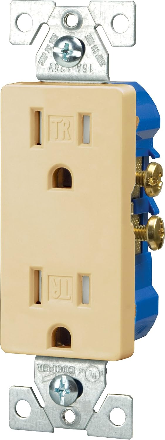 Eaton Wiring TR1107V Receptáculo dúplex decorativo resistente a ...