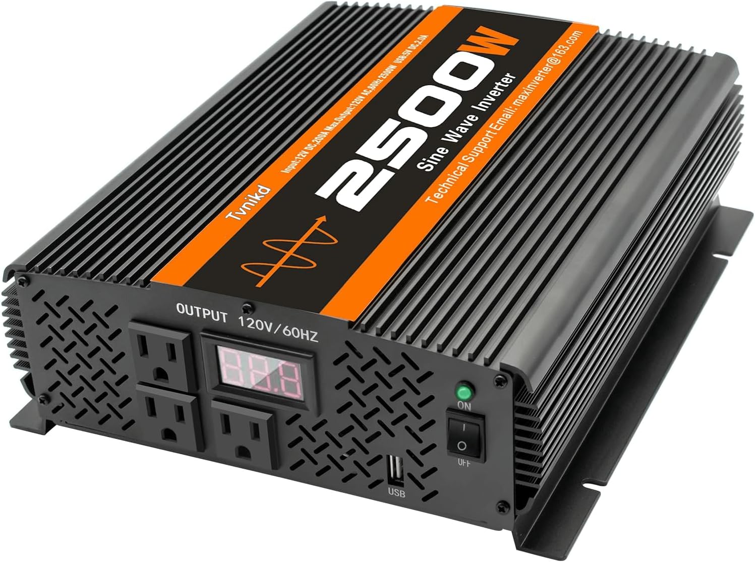 Amazon.com: ROADGIVE 2500W Pure Sine Wave Inverter 12V DC to 110V AC ...